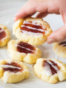 Lemon Thumbprint Cookies With Lemon Or Raspberry Jam