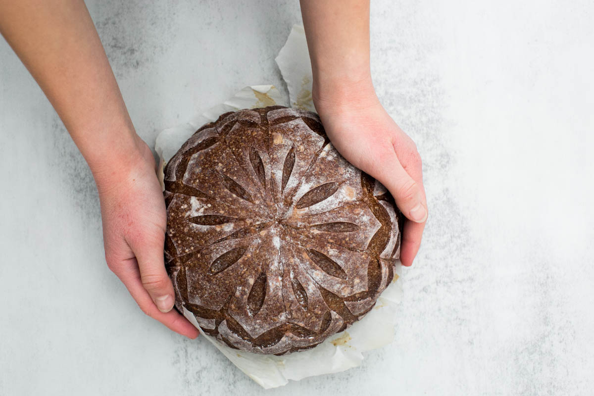 Easy Sourdough Bread Scoring Snowflake Tutorial