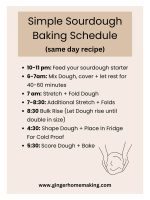 Easy Sourdough Bread Baking Schedules (Digital Download Included)