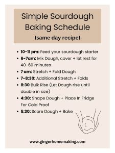 Easy Sourdough Bread Baking Schedules (Digital Download Included)