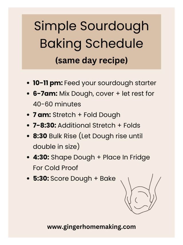 Easy Sourdough Bread Baking Schedules (Digital Download Included)