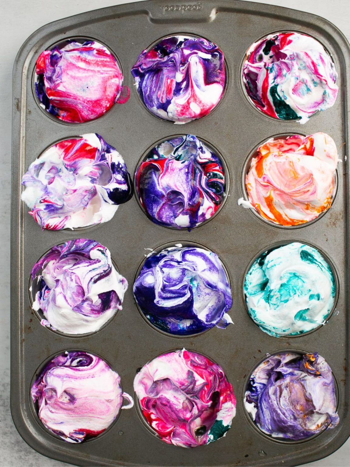 How to Dye Cool Whip Easter Eggs (in muffin tins)