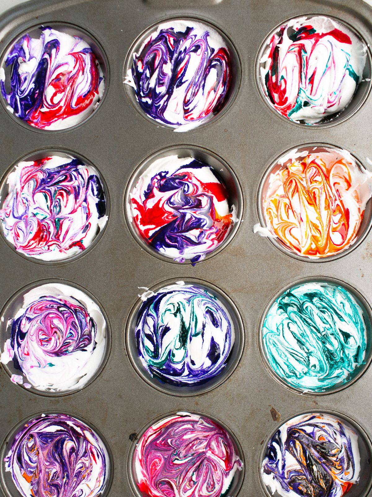 How to Dye Cool Whip Easter Eggs (in muffin tins)