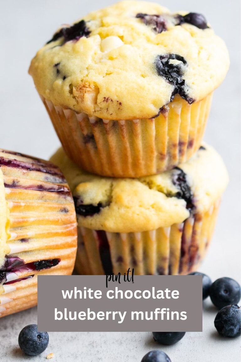 Easy Blueberry White Chocolate Muffins
